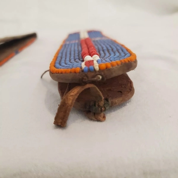 Jewelry | African Maasai Beaded Ear Flaps Handmade Hand Beaded Leather ...